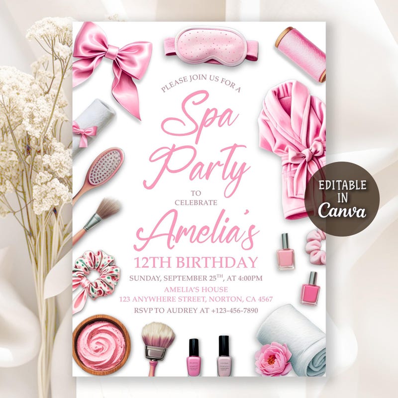 7th Spa Party - Etsy