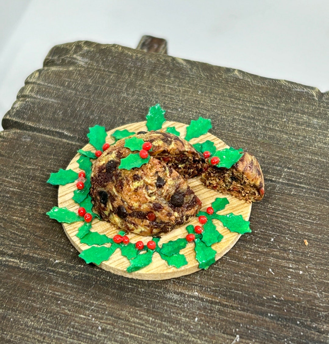 Miniature Tudor / Medieval Food Christmas Figgy Pudding Hand - Etsy