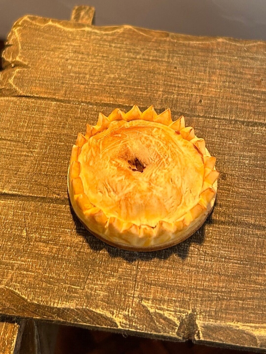 Miniature Tudor Food Meat Pie Hand Made 1/12 Dolls House 1 Inch ...