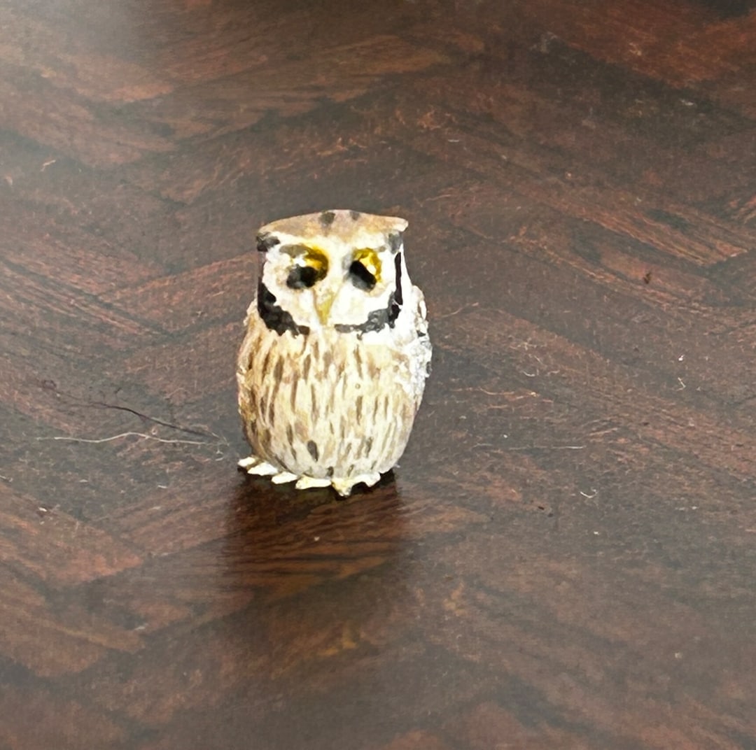 Miniature Scops Owl 1/12 Dollhouse Scale Pigwidgeon - Etsy
