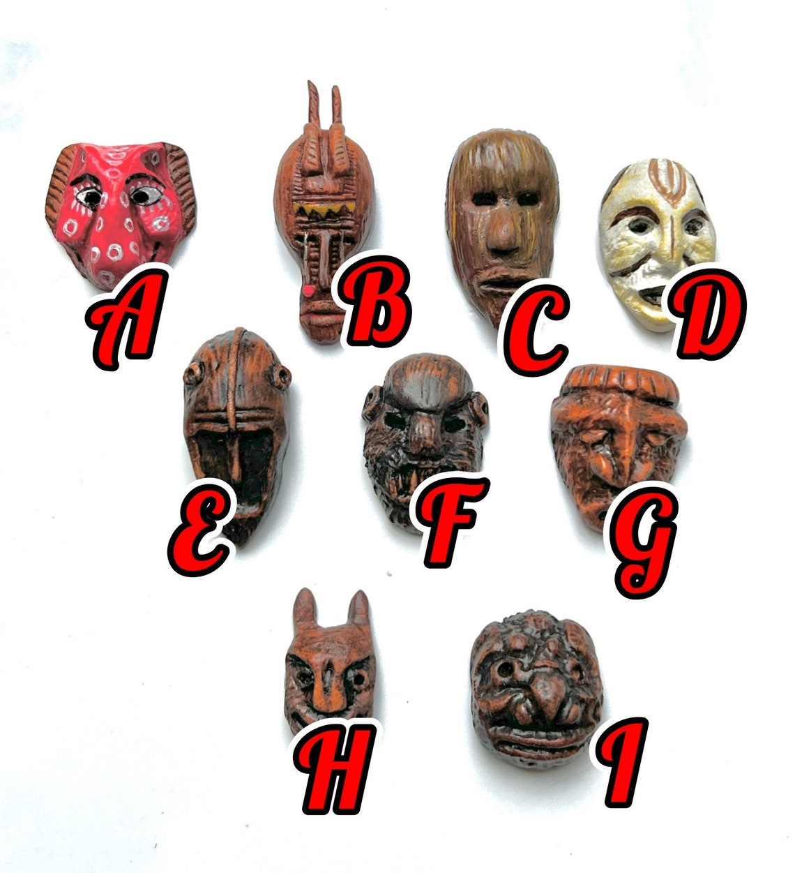 Dollhouse Miniature African Masks 1/12 Scale Hand Made - Etsy