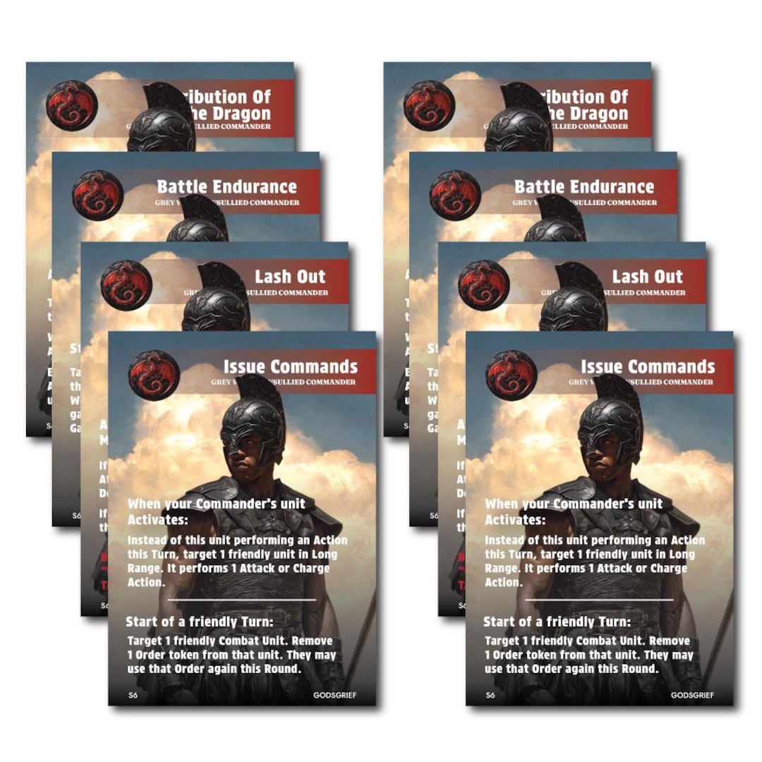ASOIAF Custom Full Art Cards - Targaryen - Grey Worm Commander Cards ...