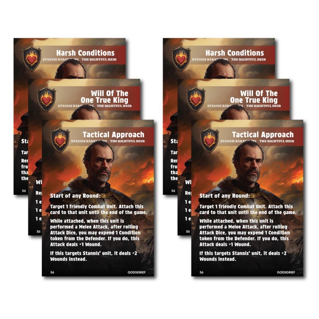 ASOIAF Custom Full Art Cards - Baratheon (r'hllor) - Stannis (heir ...