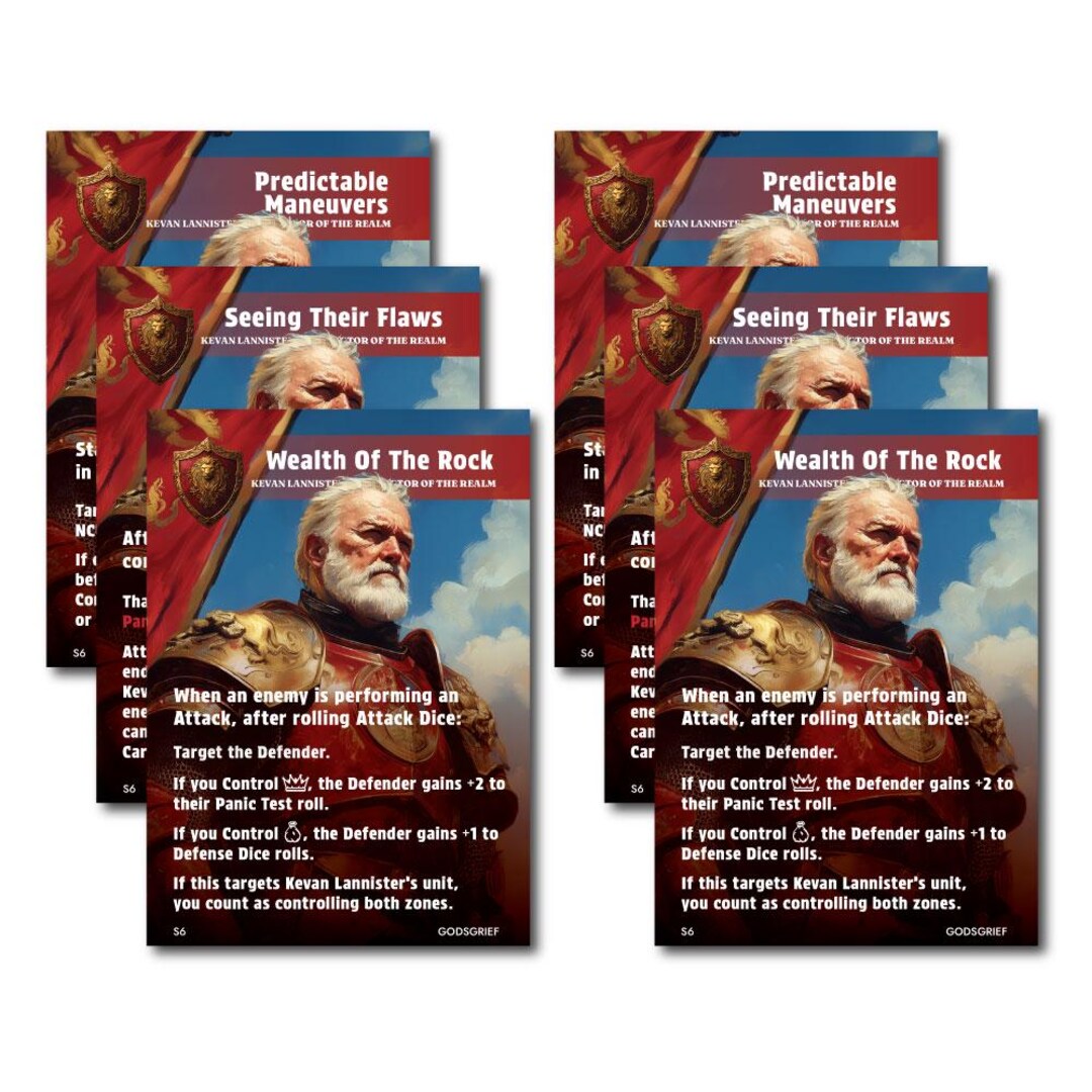 ASOIAF Custom Full Art Cards - Lannister - Kevan Commander Cards (PDF ...