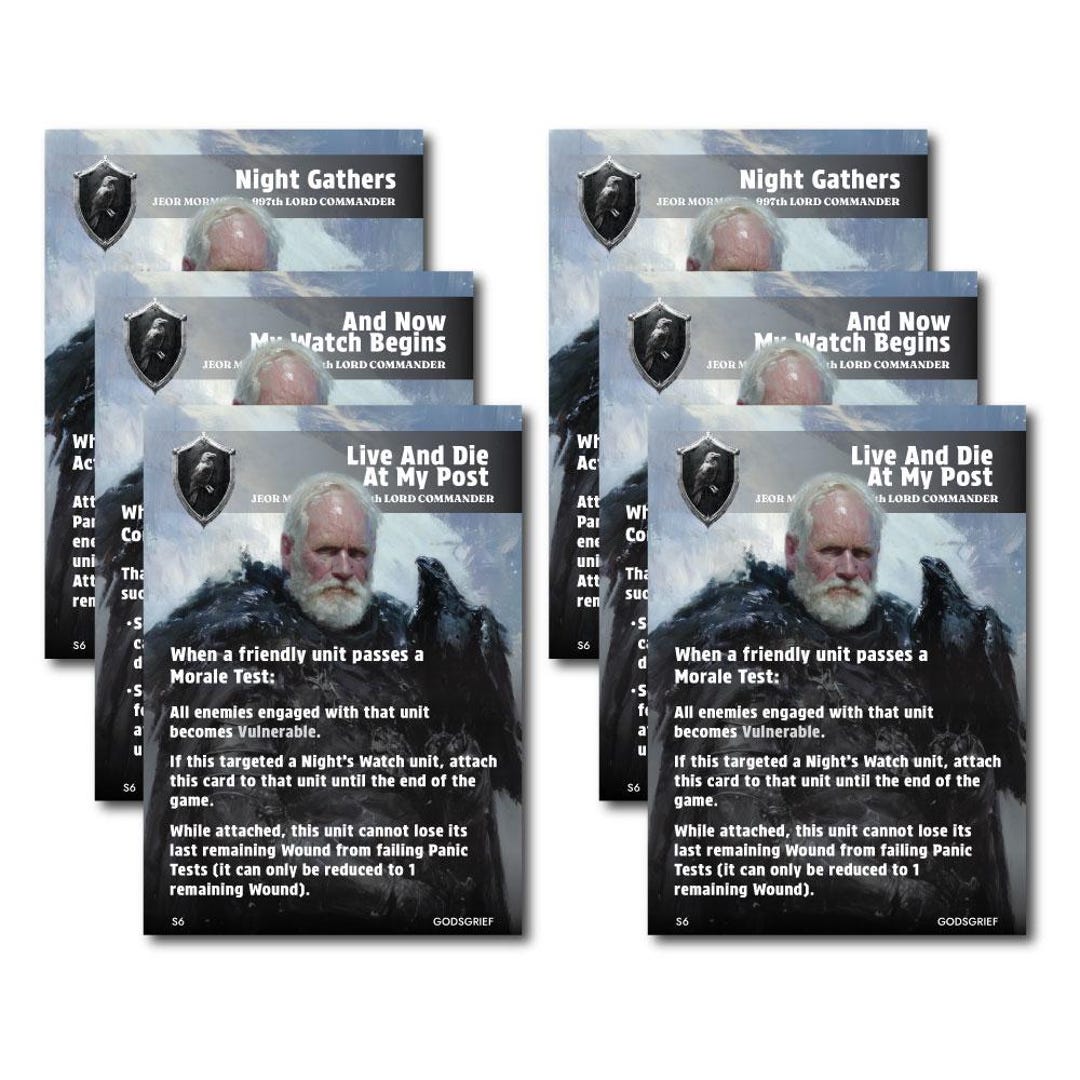 ASOIAF Custom Full Art Cards - Night's Watch - Jeor Commander Cards ...
