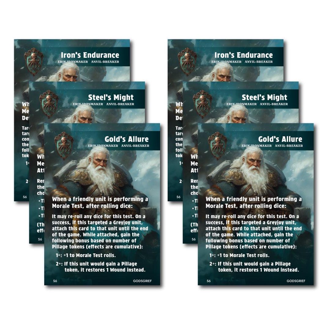 ASOIAF Custom Full Art Cards - Greyjoy - Erik Ironmaker Commander Cards ...