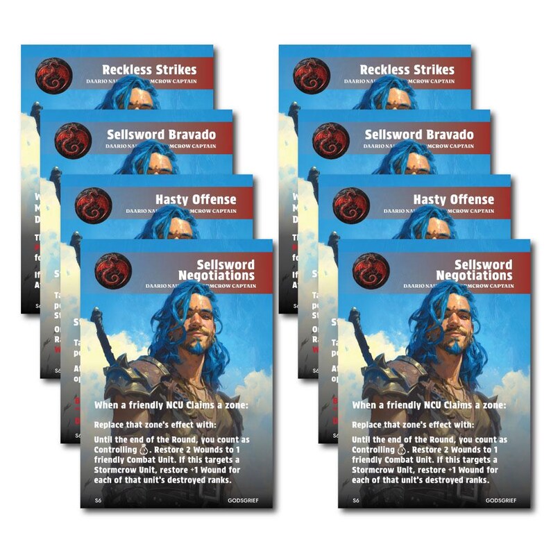 ASOIAF Custom Full Art Cards - Targaryen - Daario Commander Cards (PDF ...