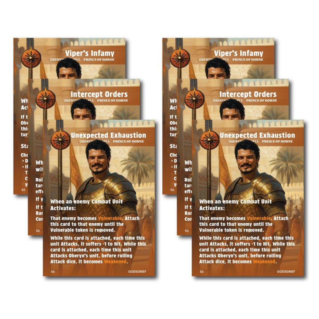 ASOIAF Custom Full Art Cards - Martell - Oberyn Commander Cards (PDF ...
