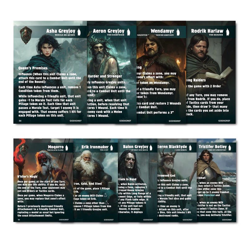 ASOIAF Custom Full Art Cards - Greyjoy - NCU Cards (pdfs Ready for ...