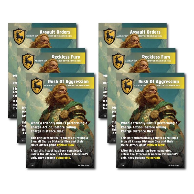 ASOIAF Custom Full Art Cards - Baratheon - Andrew Commander Cards (PDF Ready for Print) - Etsy