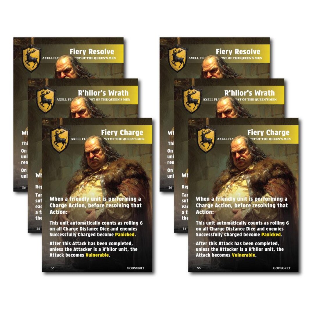 ASOIAF Custom Full Art Cards - Baratheon - Axell Commander Cards (PDF ...