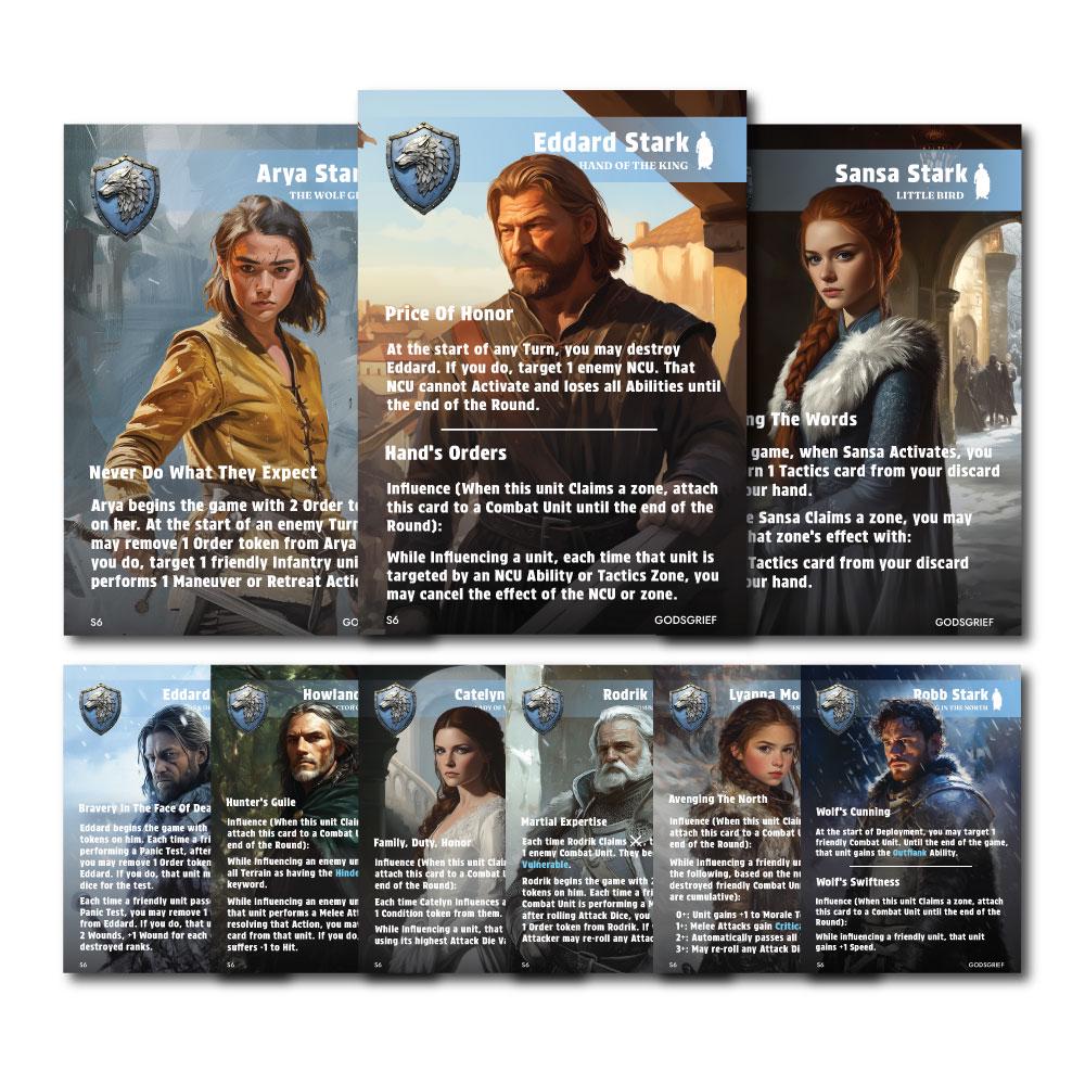 ASOIAF Custom Full Art Cards - Stark - Ncus (pdfs Ready for Print) - Etsy