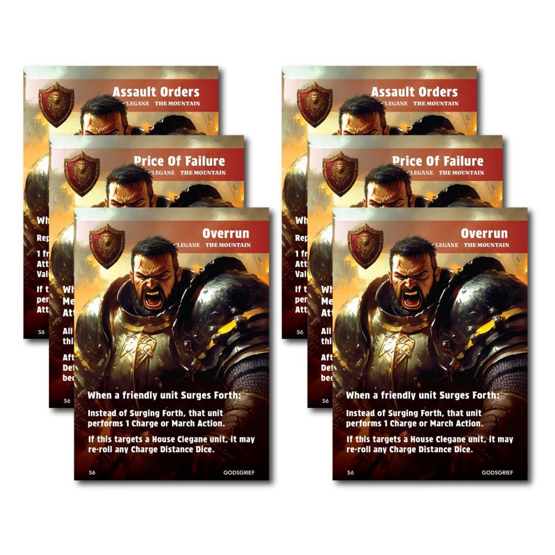 ASOIAF Custom Full Art Cards - Lannister - Gregor Commander Cards (PDF ...