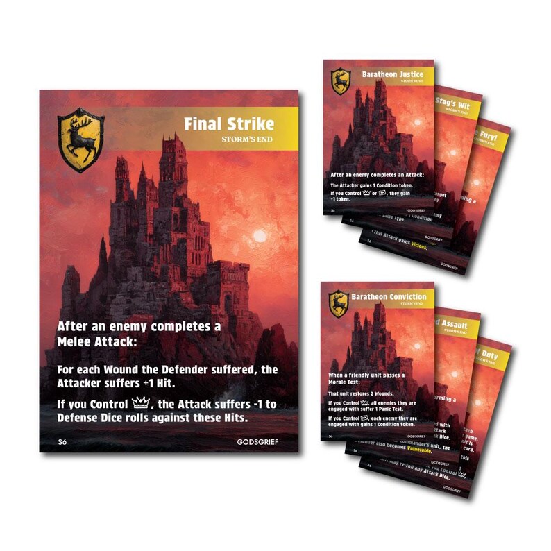 ASOIAF Custom Full Art Cards - Baratheon (dragonstone) - Base Deck ...