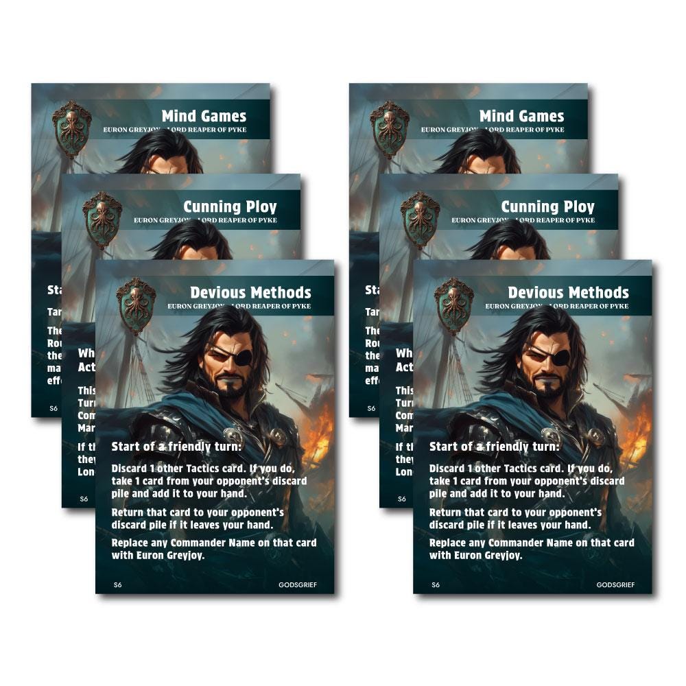 ASOIAF Custom Full Art Cards - Greyjoy - Euron Greyjoy Commander Cards ...