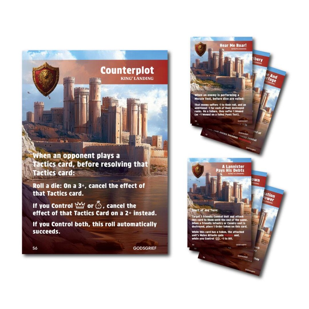 ASOIAF Custom Full Art Cards - Lannister - Base Deck Tactics Cards (PDF ...