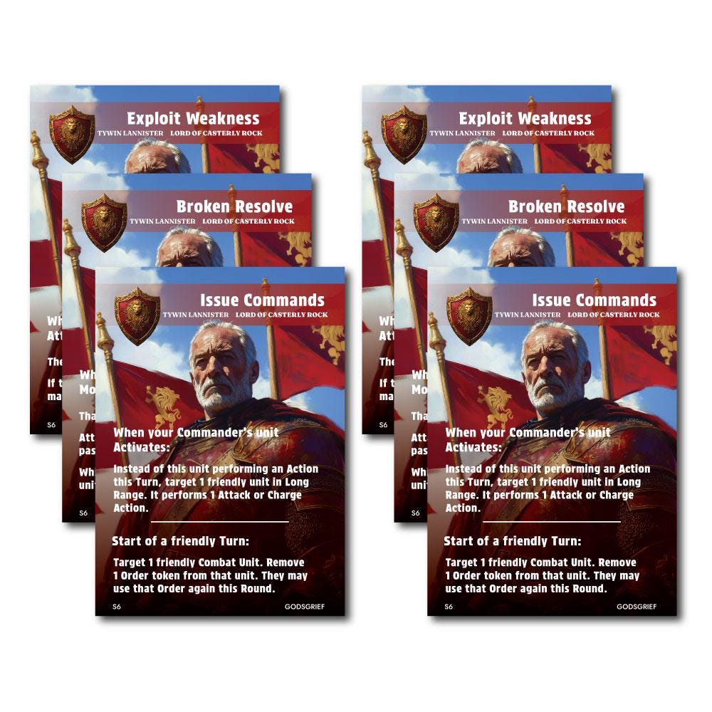 ASOIAF Custom Full Art Cards - Lannister - Tywin Commander Cards (PDF ...