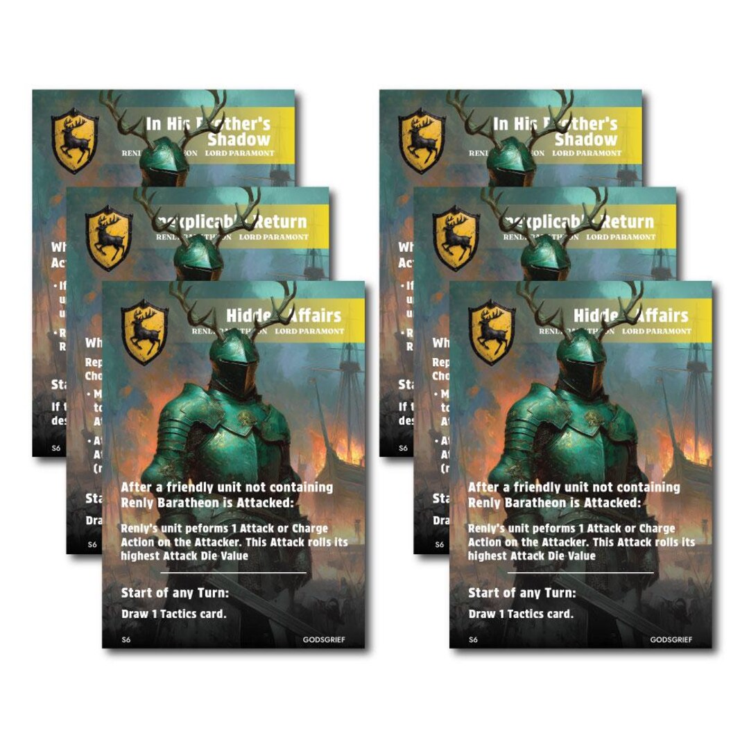 ASOIAF Custom Full Art Cards - Baratheon - Renly (lord Paramount ...