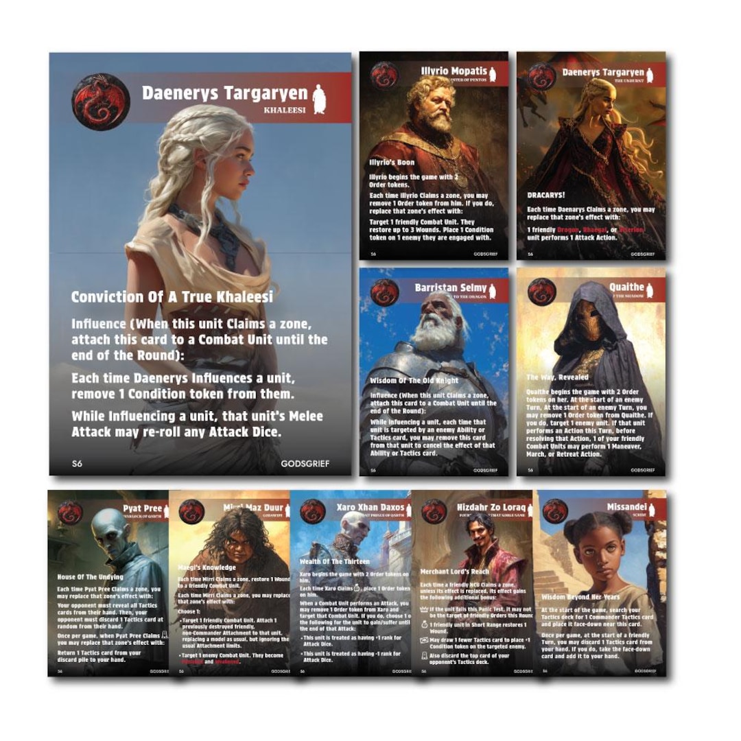ASOIAF Custom Full Art Cards - Targaryen - Ncus (PDF Ready for Print ...