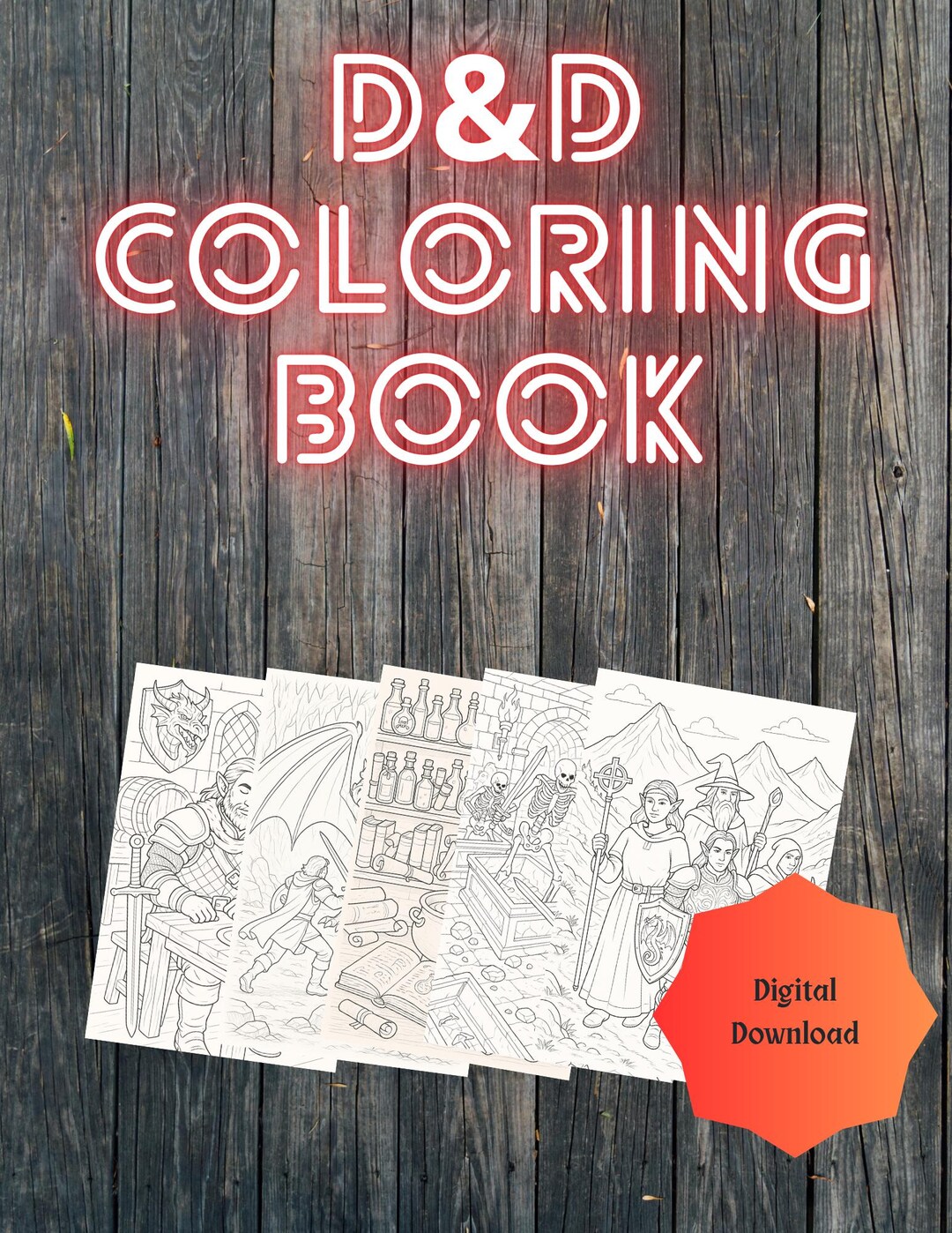 Coloring Book - Dungeons and Dragons - Etsy