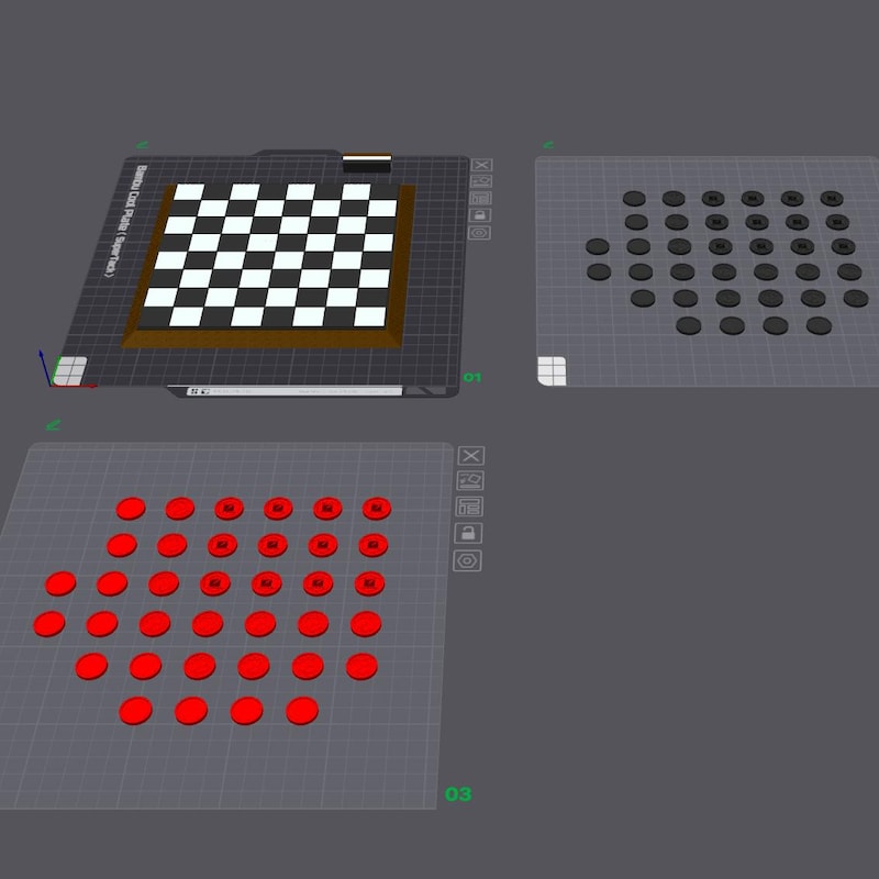 Checkers Game Game Table - Etsy