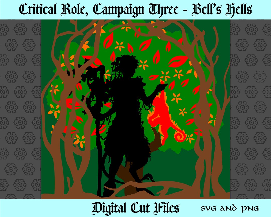 Fearne - Critical Role - SVG and PNG Cut Files for Shadow Box - Etsy