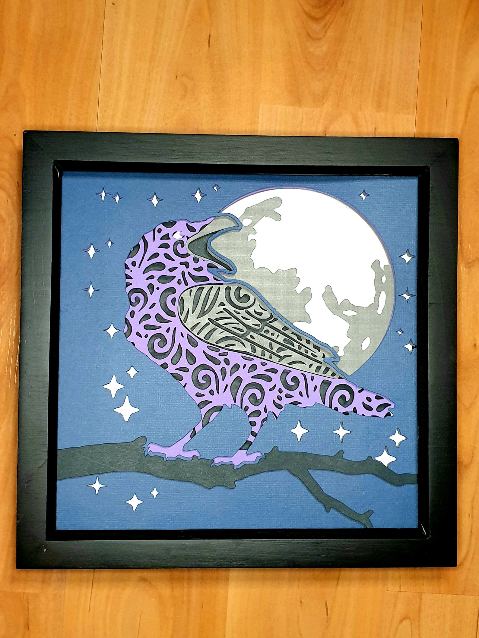 Raven SVG and PNG Cut Files for Shadow Box - Etsy