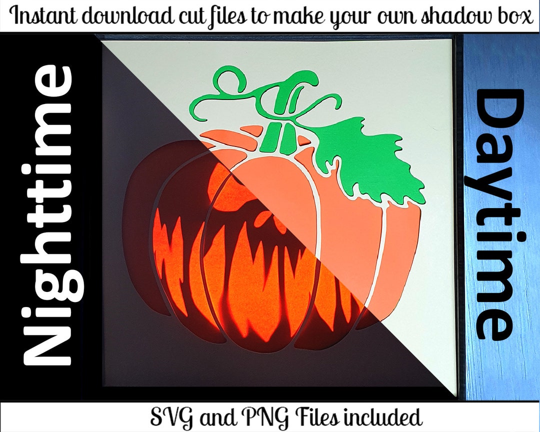 Magic Pumpkin - SVG and PNG Cut Files for Shadow Box - Etsy UK