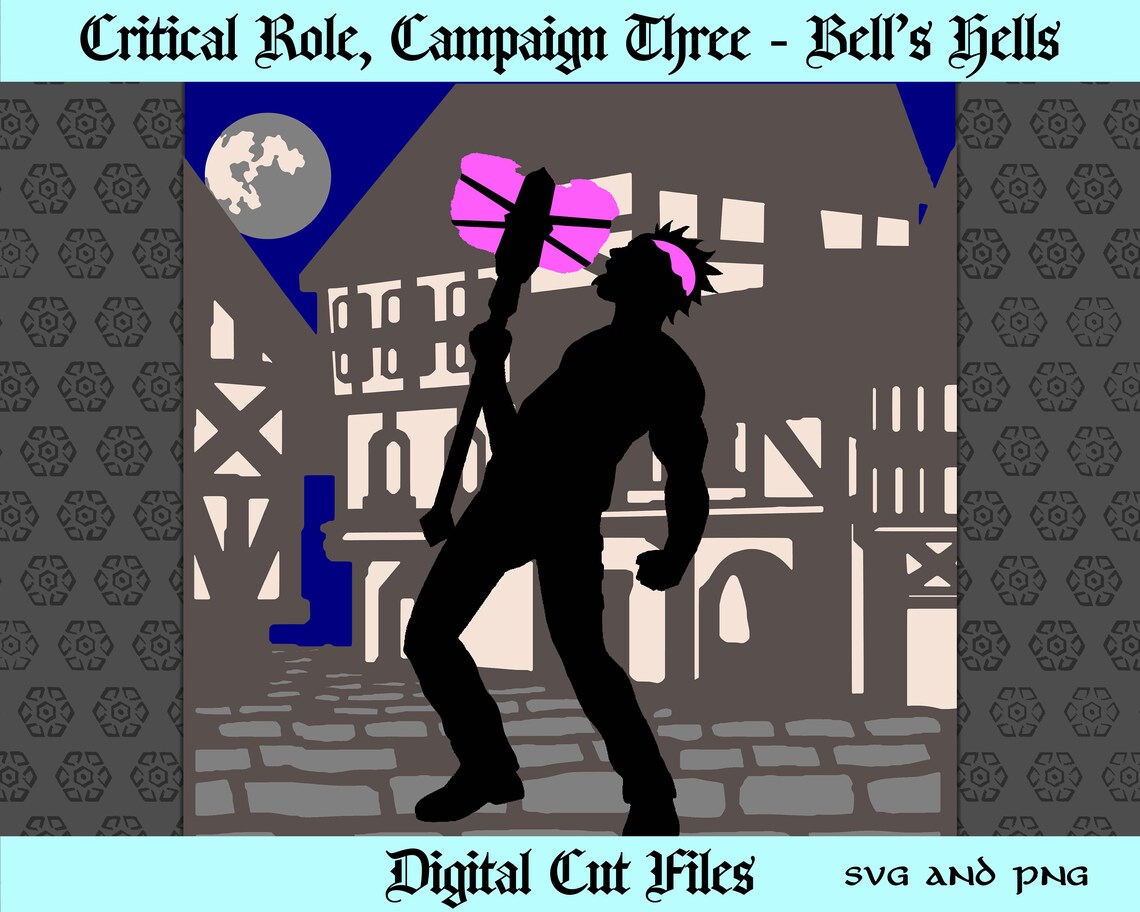 Ashton Critical Role SVG and PNG Cut Files for Shadow Box - Etsy Hong Kong