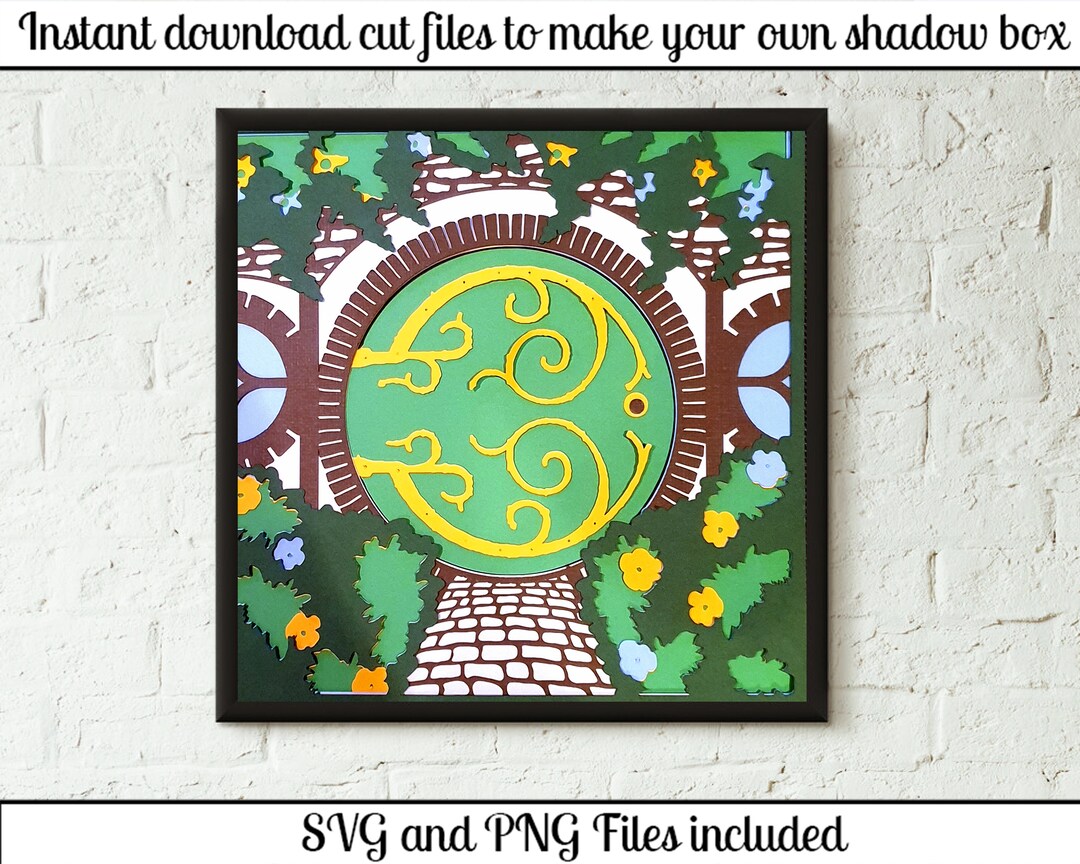Hobbit Hole - SVG and PNG Cut Files for Shadow Box - Etsy