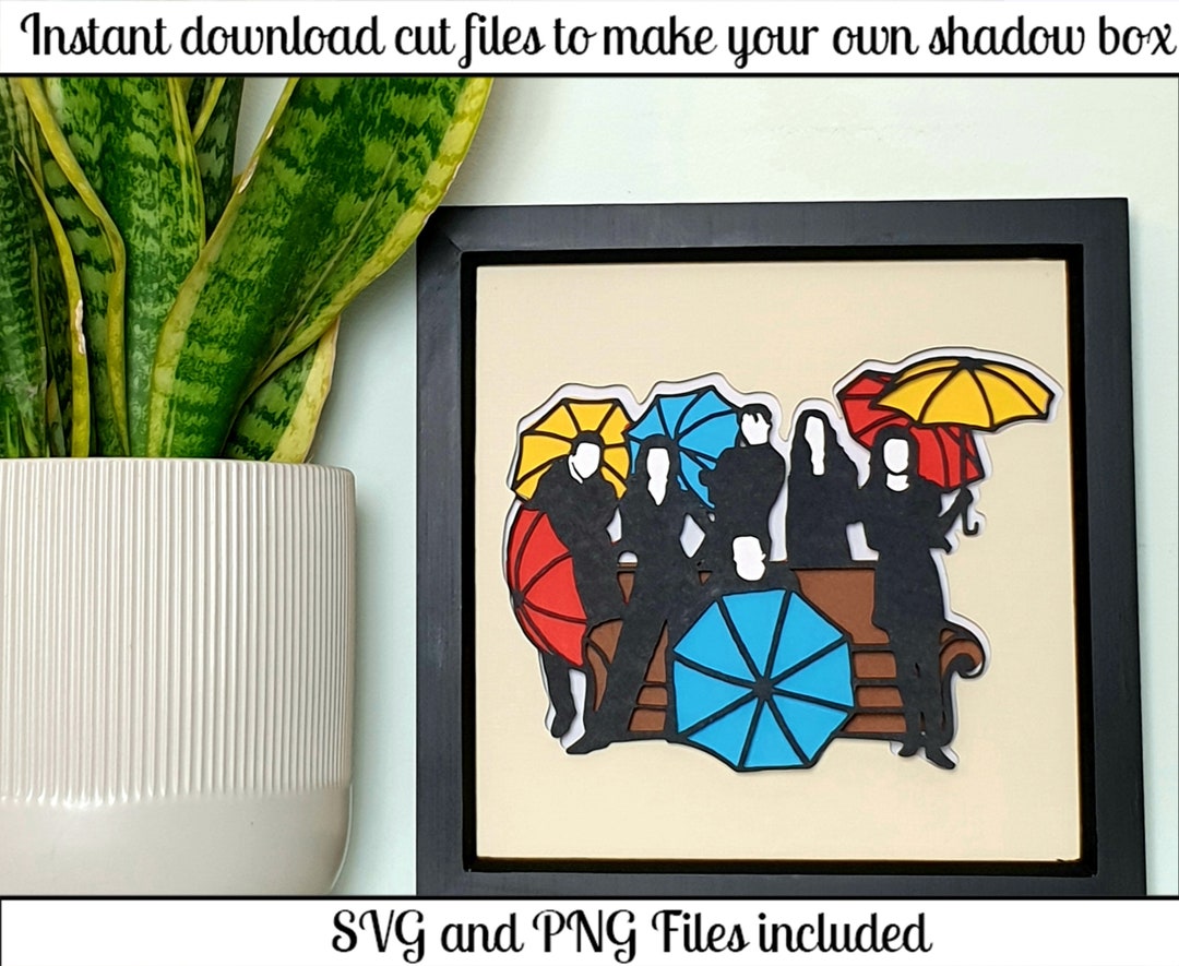 Friends - Shadow Box SVG and PNG Cut Files - Etsy UK