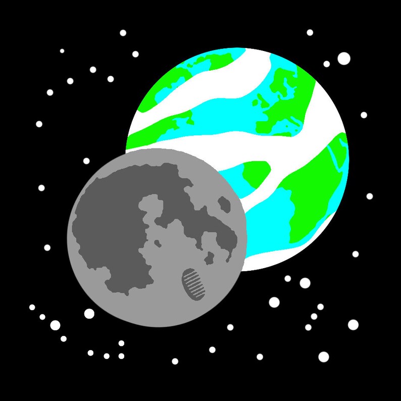 Boots on the Moon SVG and PNG Cut Files for Shadow Box - Etsy UK