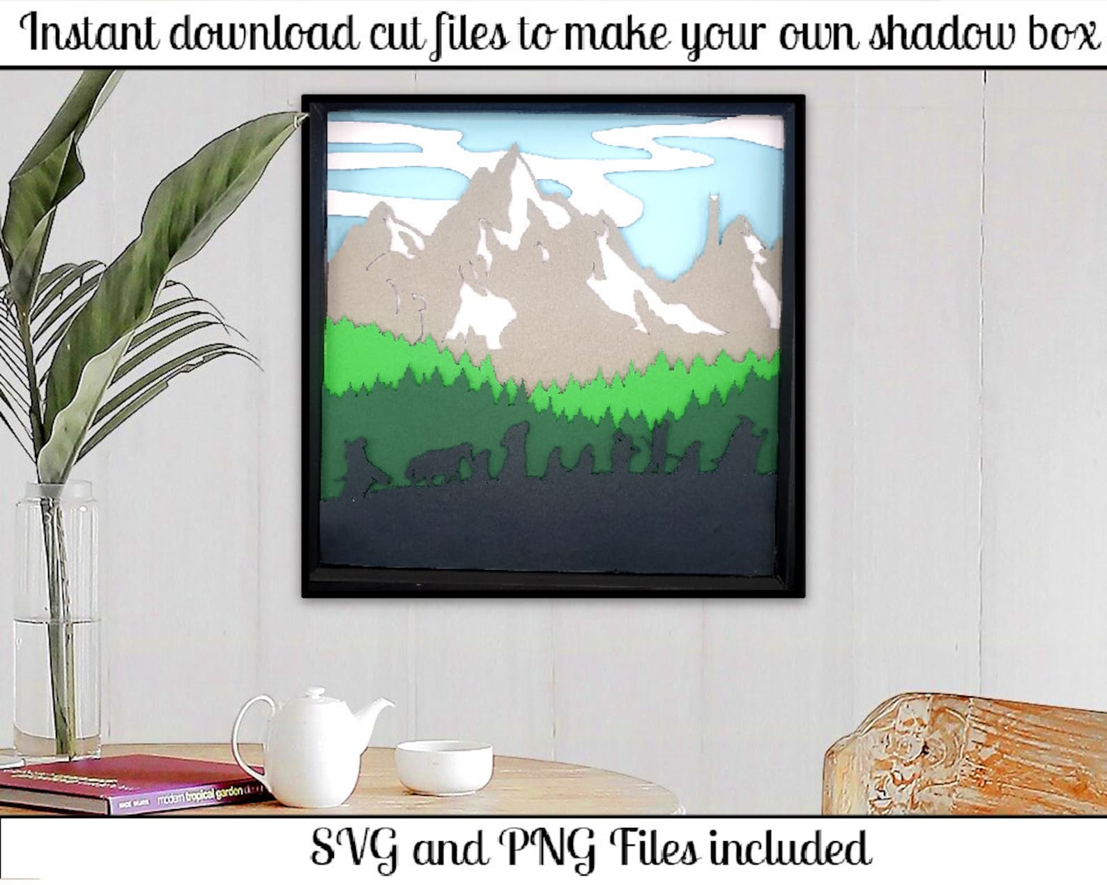 Fellowship SVG and PNG Cut Files for Shadow Box | Etsy
