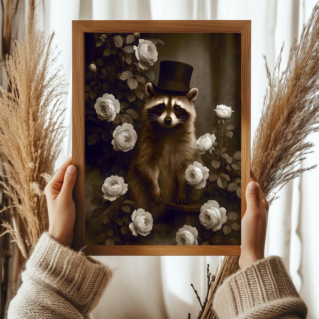 Victorian Raccoon Wall Art – Whimsigoth, Gothic Romance, Dark ...