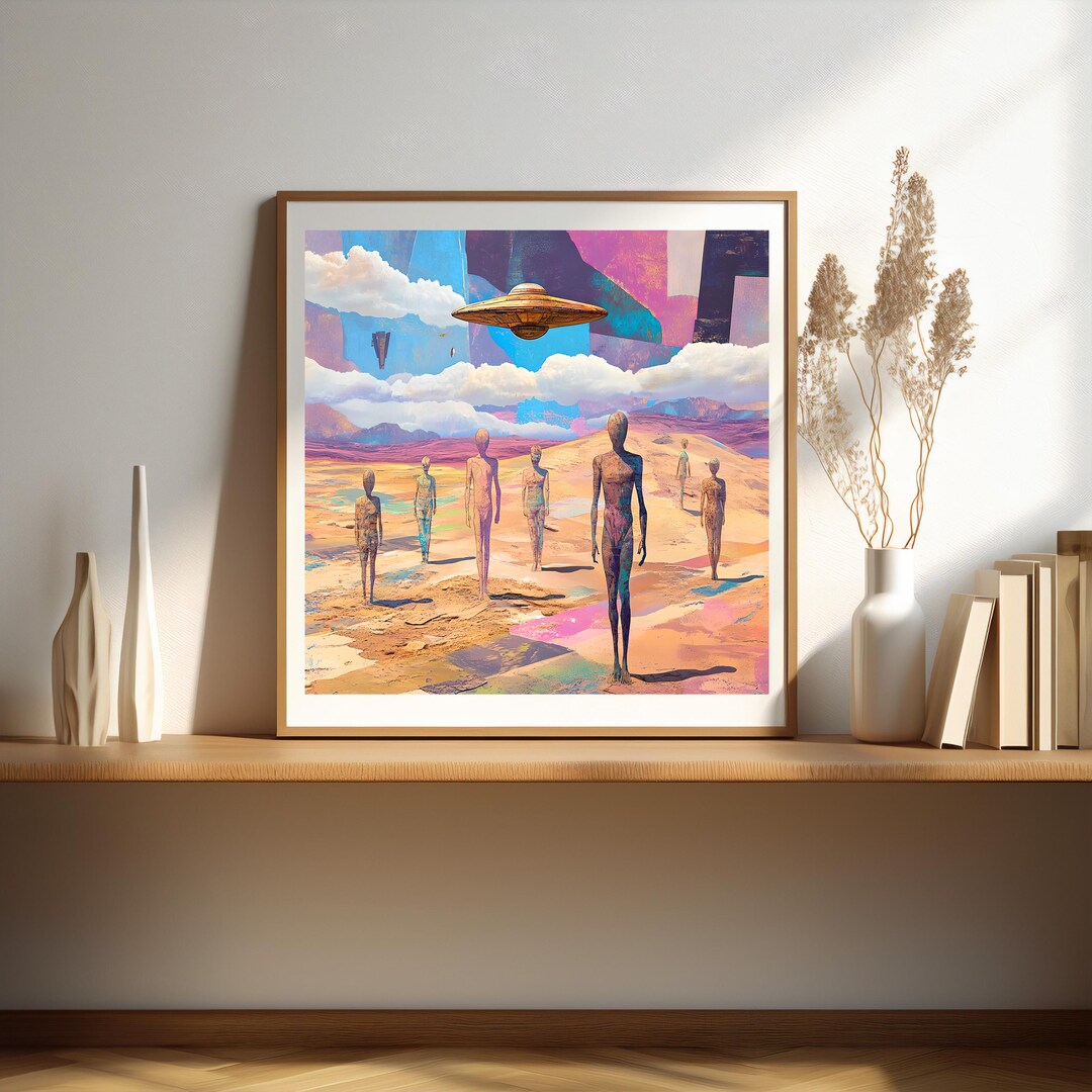 Pastel UFO Wall Art – Weirdcore, Cybercore, and Dopamine Decor ...