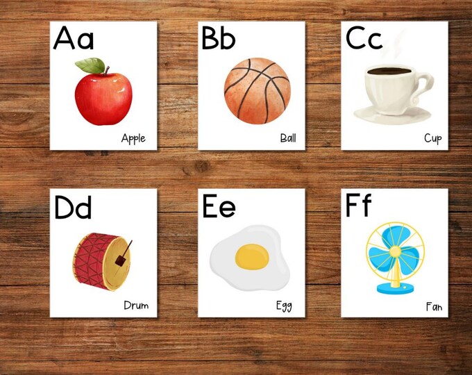 Phonetic Alphabet Flashcards, ABC Flashcards, Letter Cards, Educational ...