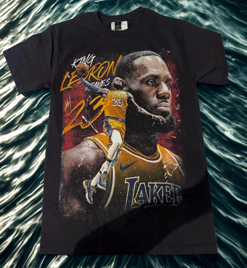23 Lebron James Graphic Tee | Lakers Retro Streetwear Shirt - Etsy