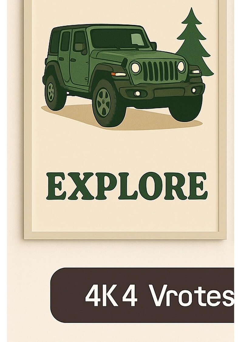 Jeep Wrangler Wall Art Set – 4 Printable Posters | Off-road Adventure ...