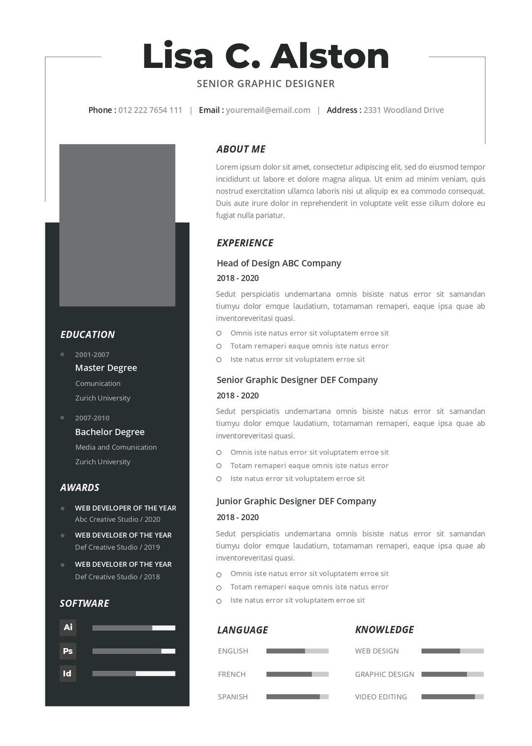 CV Template 2026 | Word, Adobe Illustrator, EPS | Instant Etsy Download ...