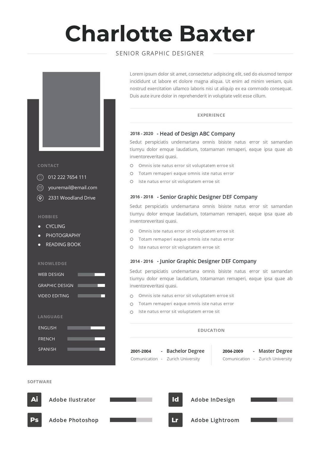 CV Template 2026 | Word, Adobe Illustrator, EPS | Instant Etsy Download ...