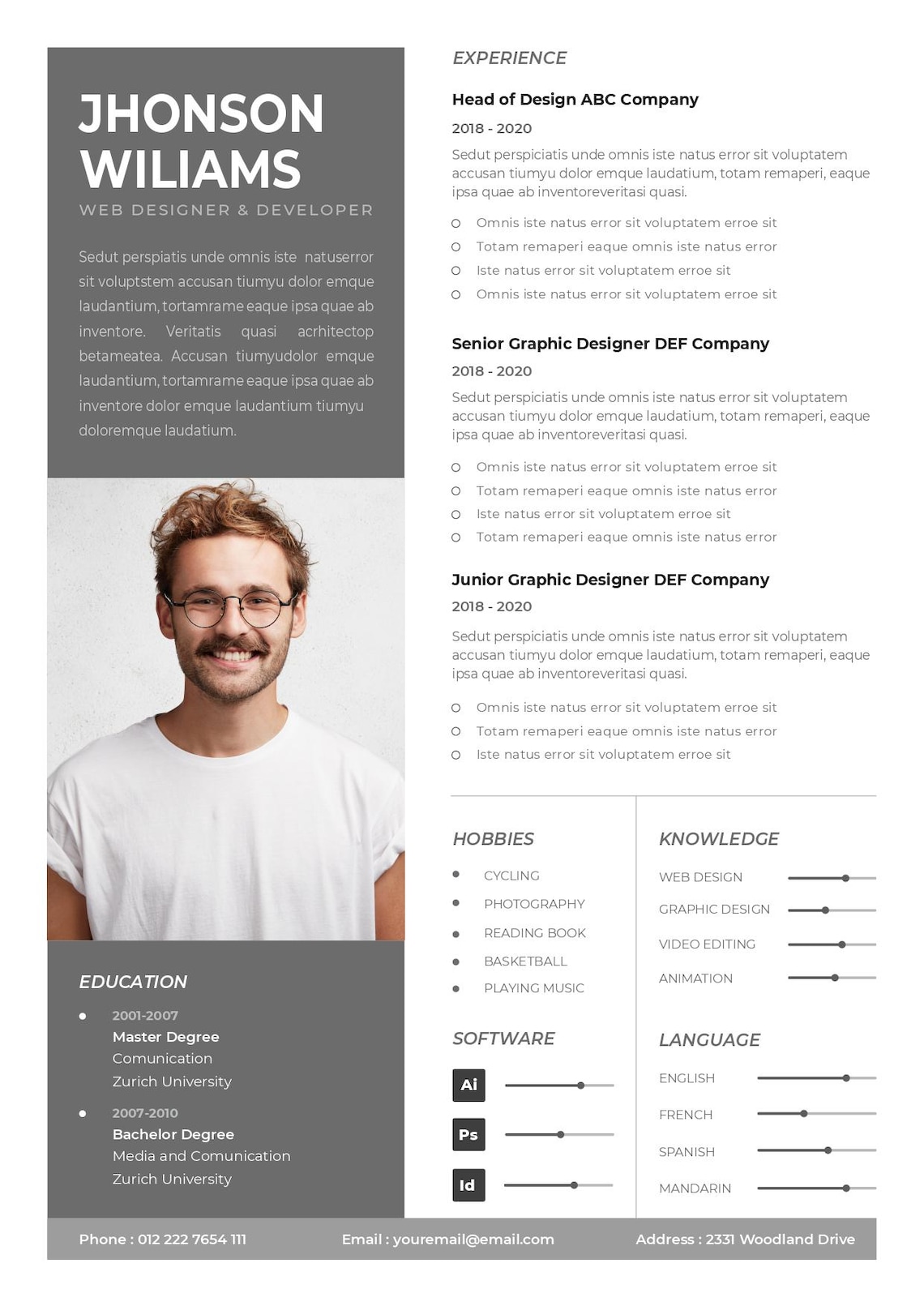 Clean Modern CV Template 2026 | Word, Adobe Illustrator, EPS & PDF ...
