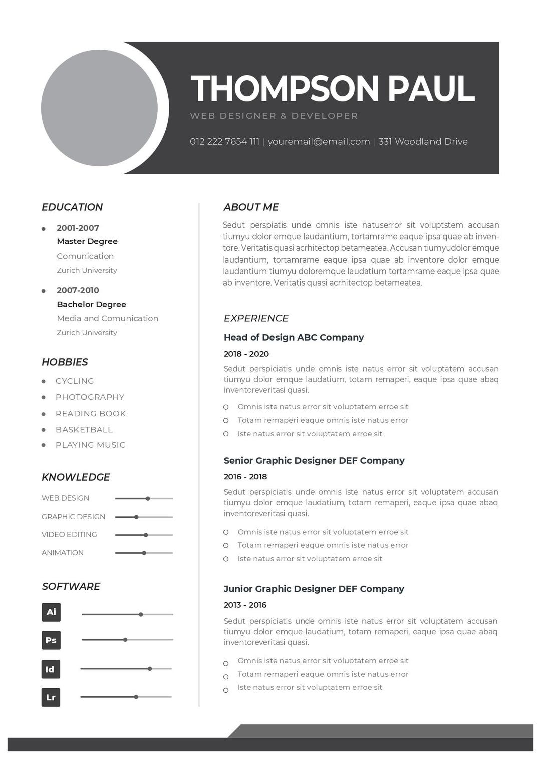 CV Template 2026 | Word, Adobe Illustrator, EPS | Instant Etsy Download ...