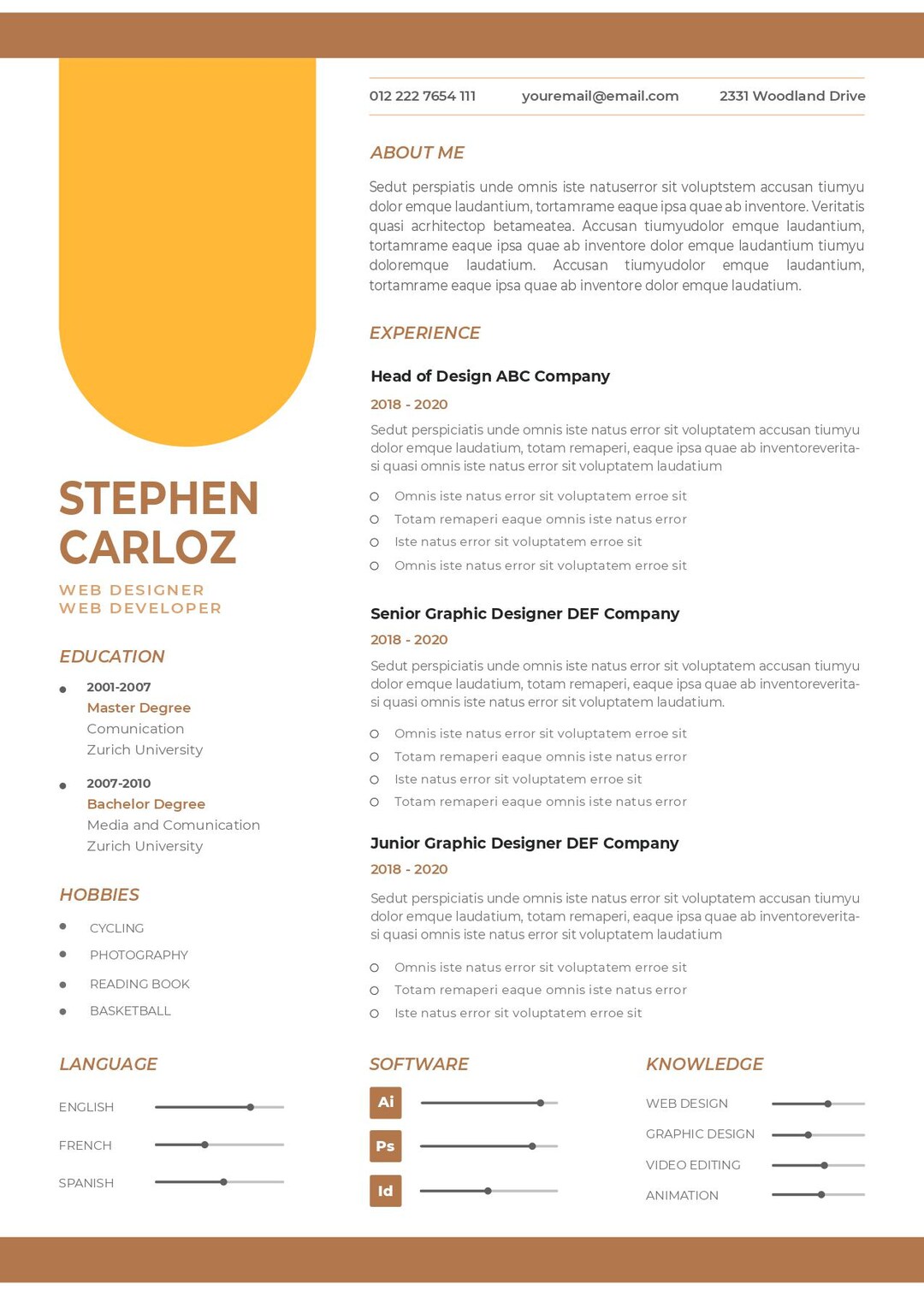 Clean Modern CV Template 2026 | Word, Adobe Illustrator, EPS & PDF ...
