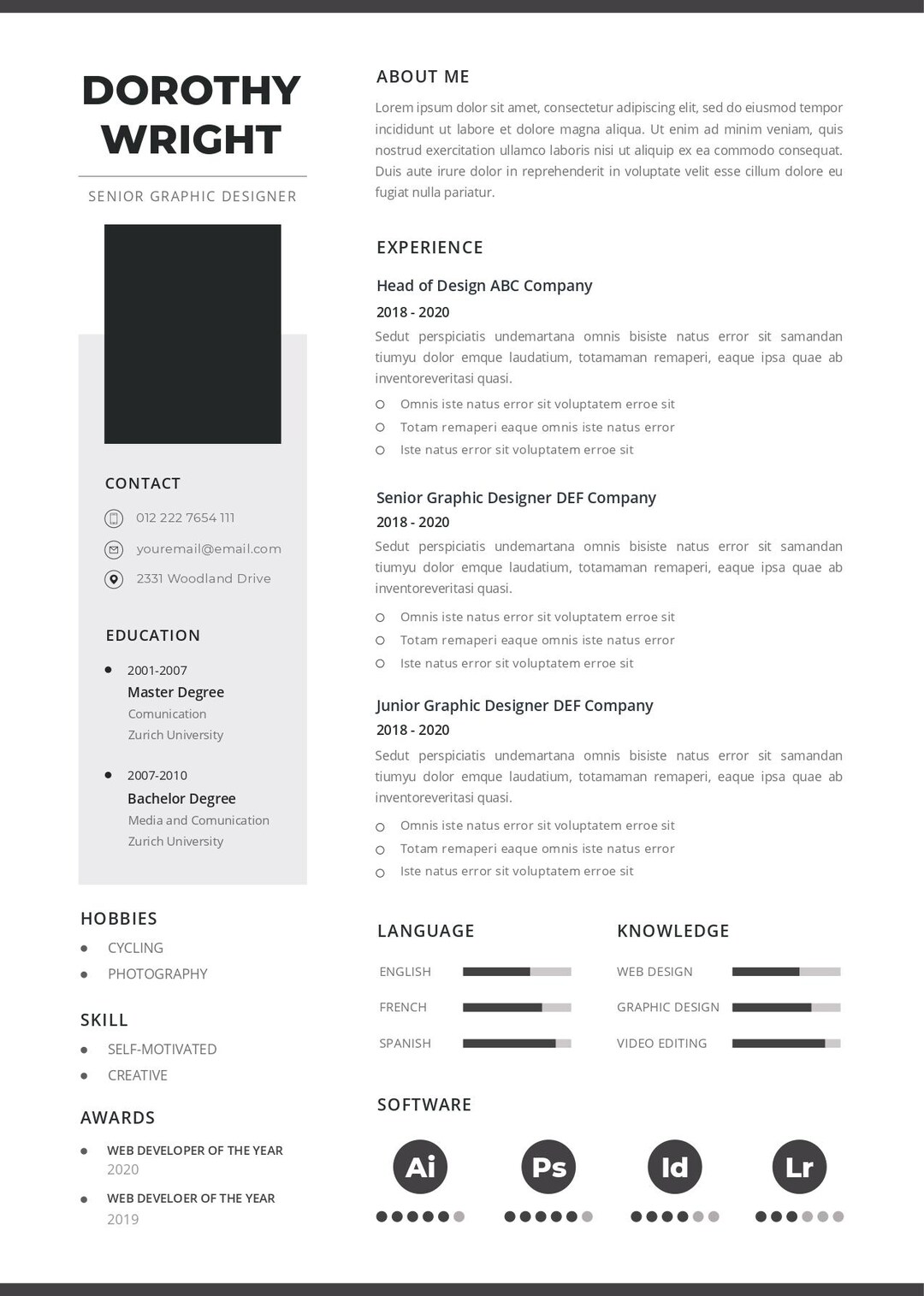 CV Template 2026 | Word, Adobe Illustrator, EPS | Instant Etsy Download ...