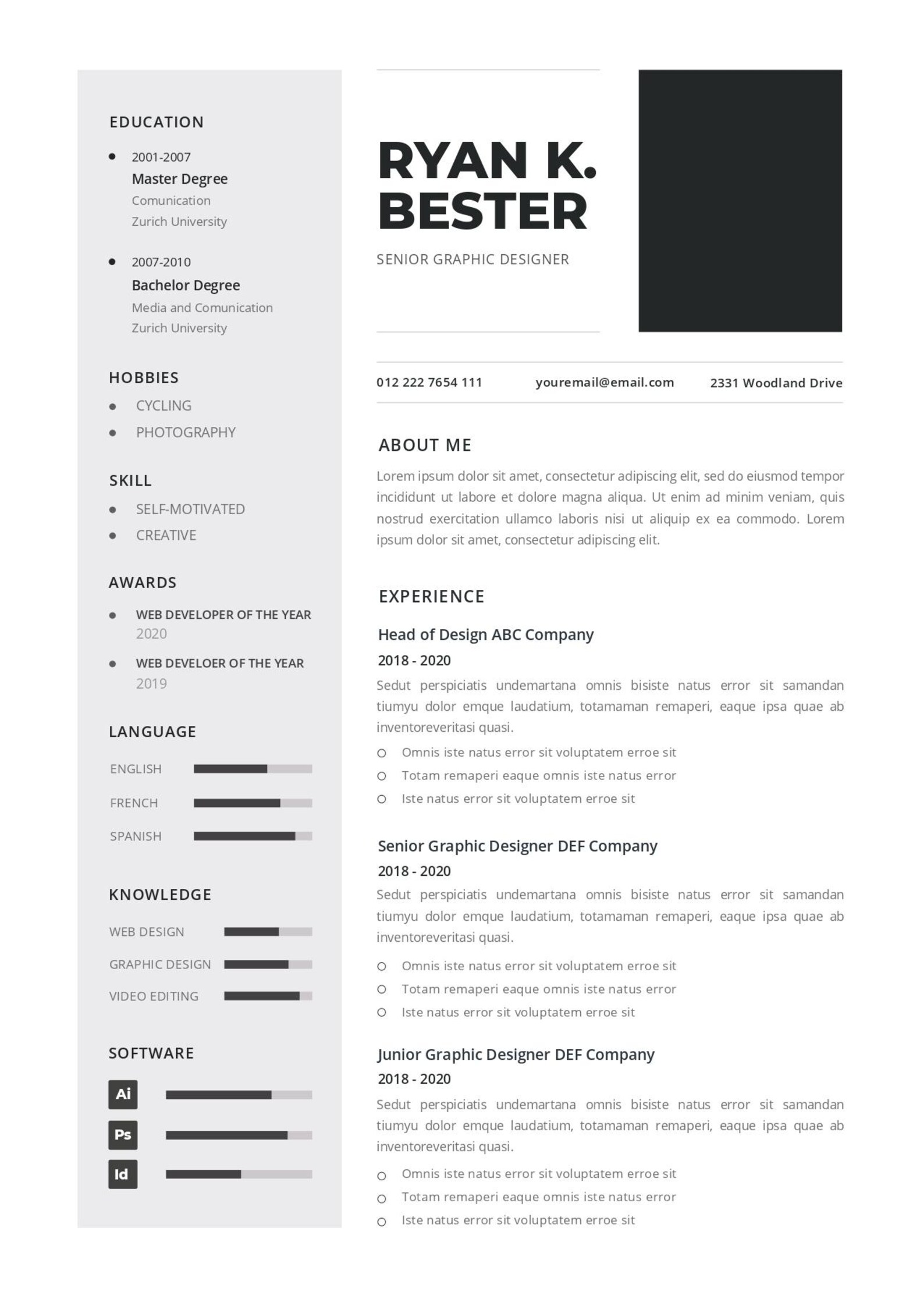CV Template 2026 | Word, Adobe Illustrator, EPS | Instant Etsy Download ...