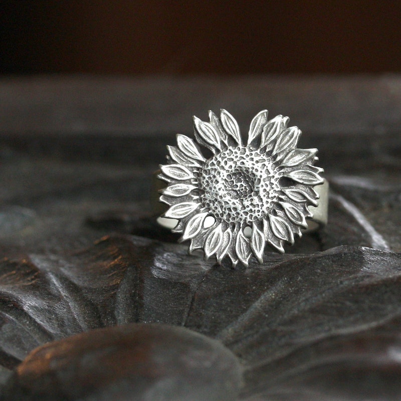 Sunflower Ring - Etsy