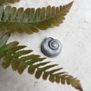 Snail Shell Necklace, Silver Spiral Pendant, Nature Inspired Jewelry ...