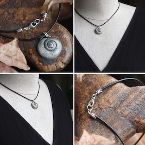 Snail Shell Necklace, Silver Spiral Pendant, Nature Inspired Jewelry ...