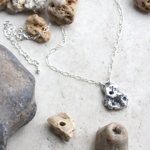 Hag Stone Necklace, Solid Silver, Adder Stone Pendant, Snakes Egg Charm ...