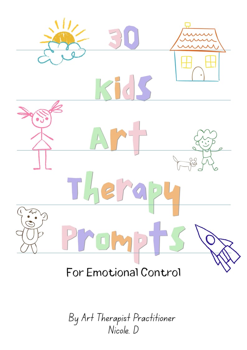 Kids Art Therapy Prompts: Emotional Control Workbook (digital PDF) - Etsy